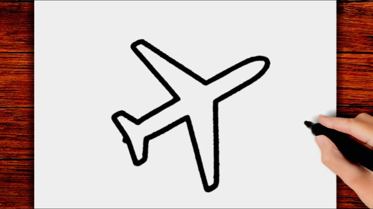 Cómo dibujar un avión muy simple - YouTube