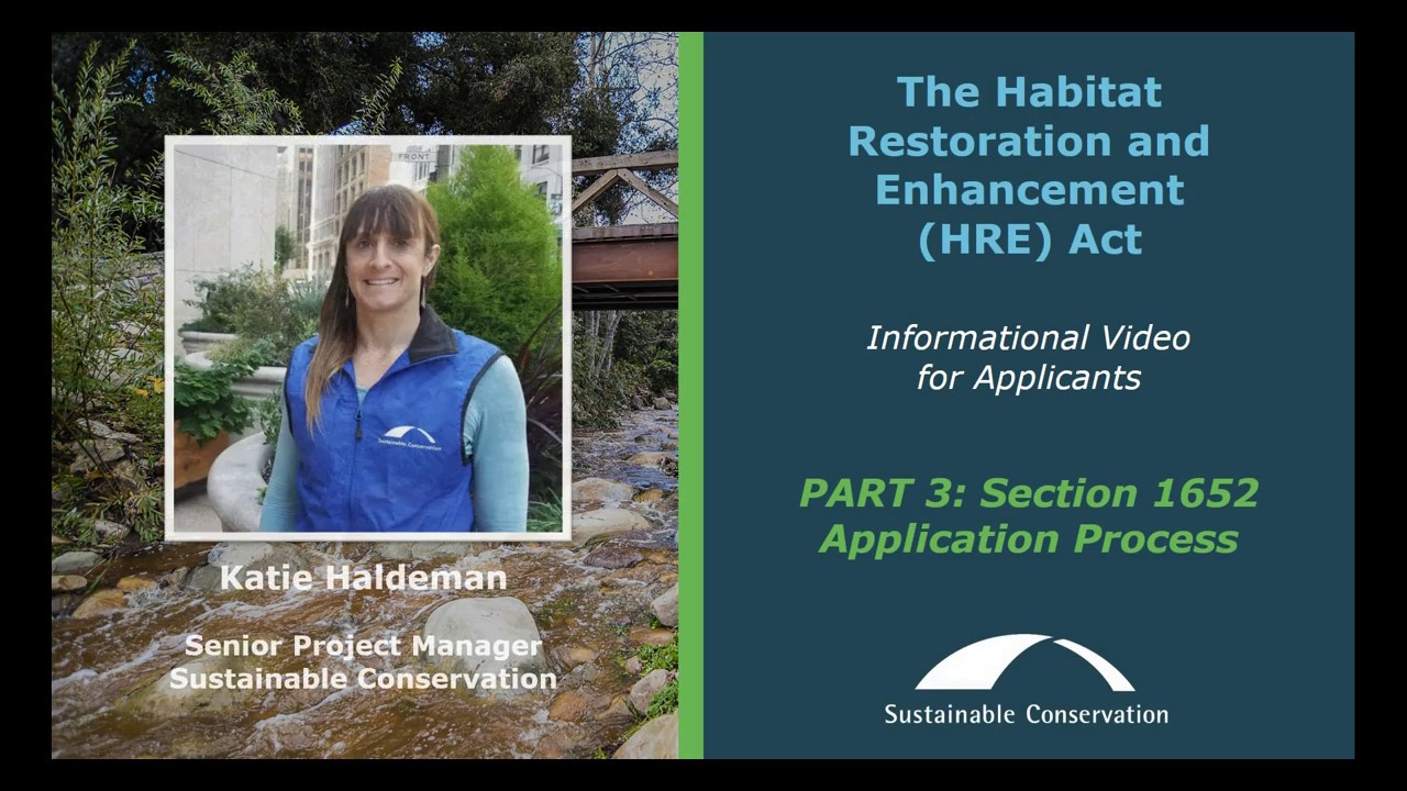 HRE Act for Restoration Proponents 3: Section 1652 Application Process ...