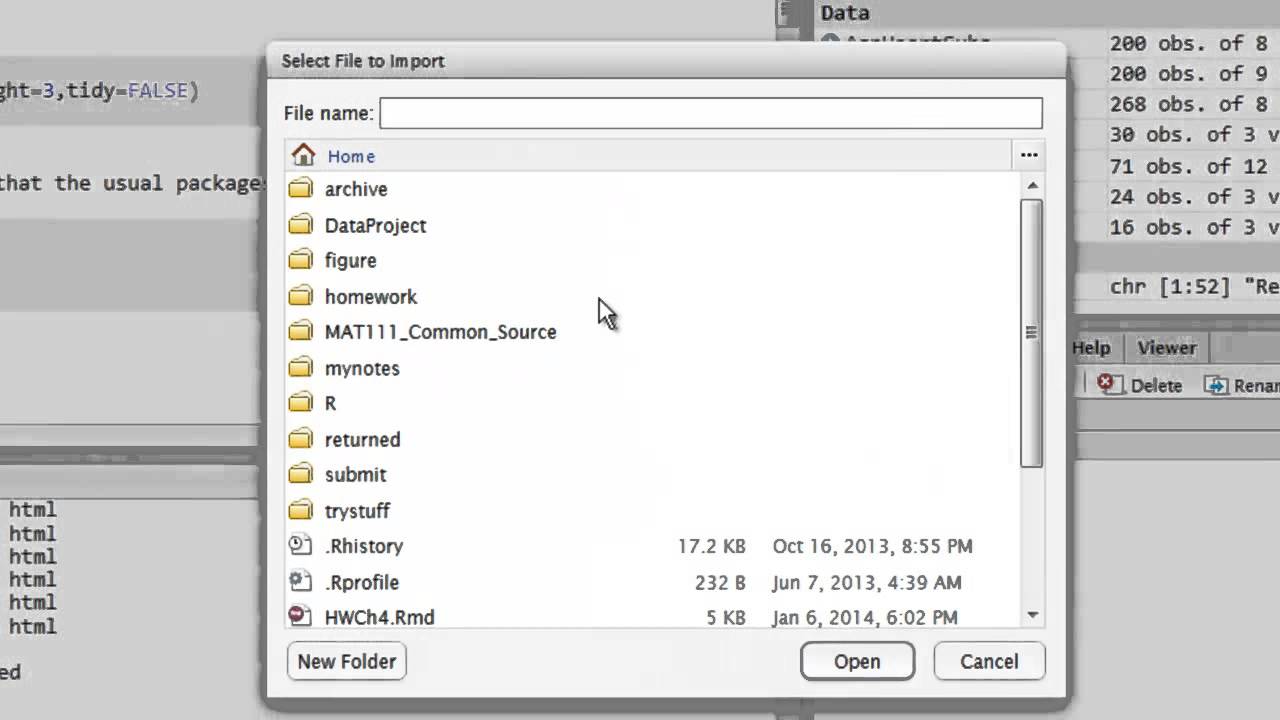 Uploading Data to the R Studio Server - YouTube