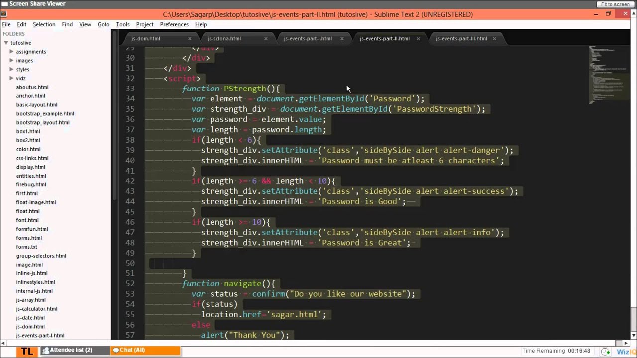Javascript Events 68 Youtube
