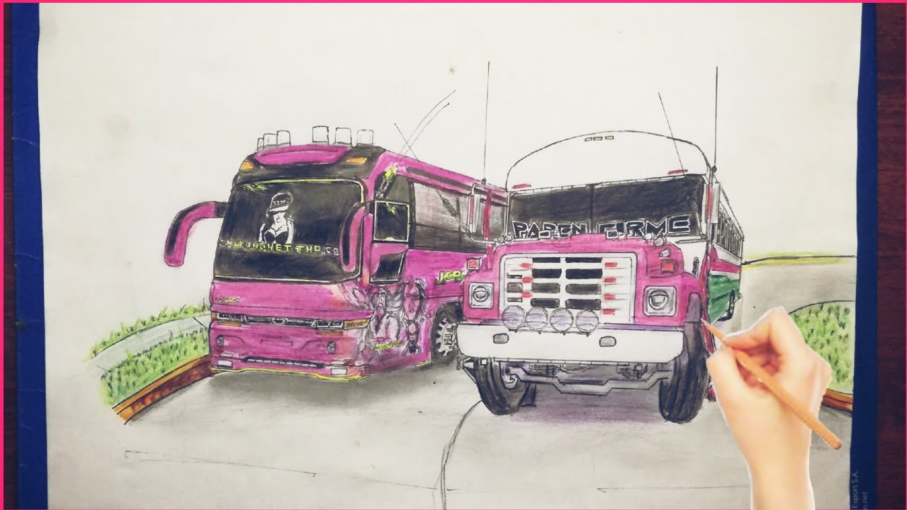 🔴Dibujo de buses de Panamá (Jorge Elías y Frentiao) - YouTube