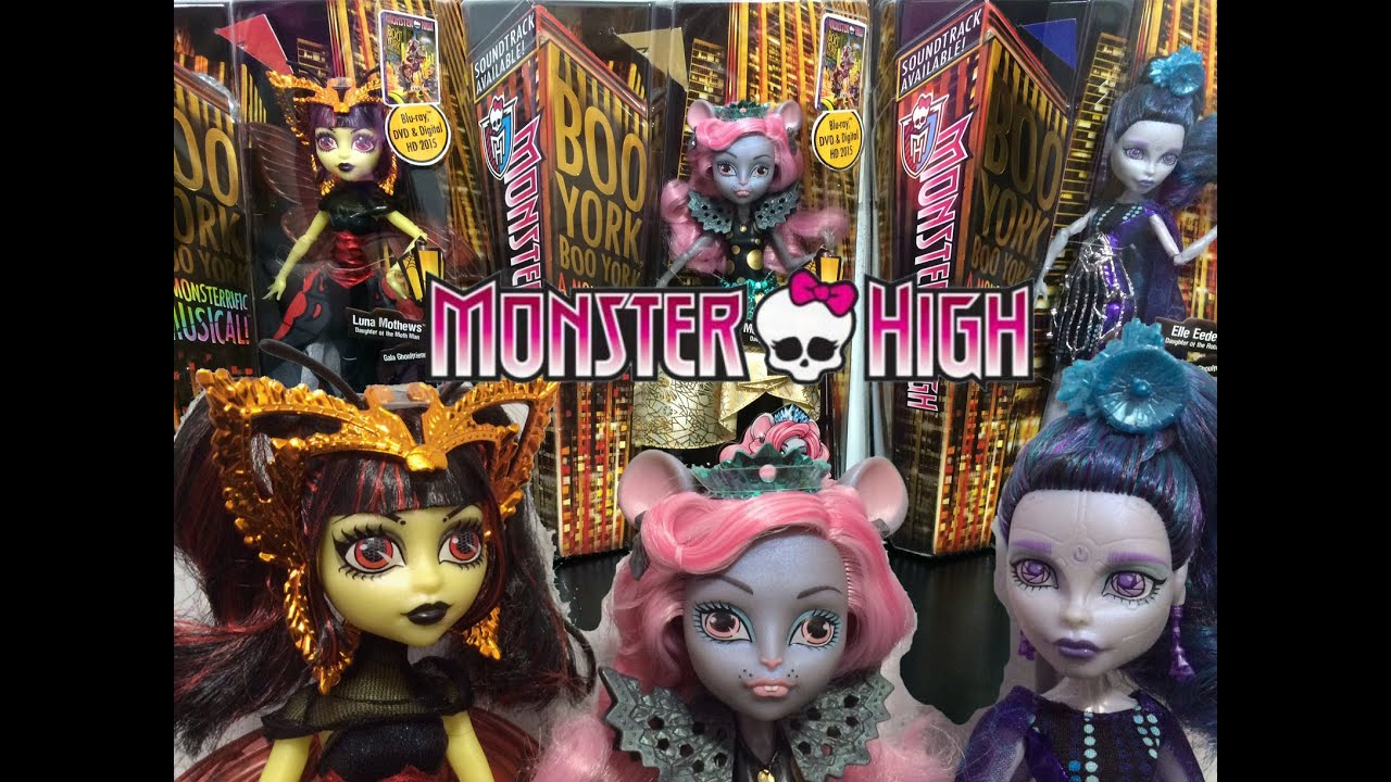 Monster High Boo York Musical Mouscedes King, Luna Mothews, Elle Eedee ...