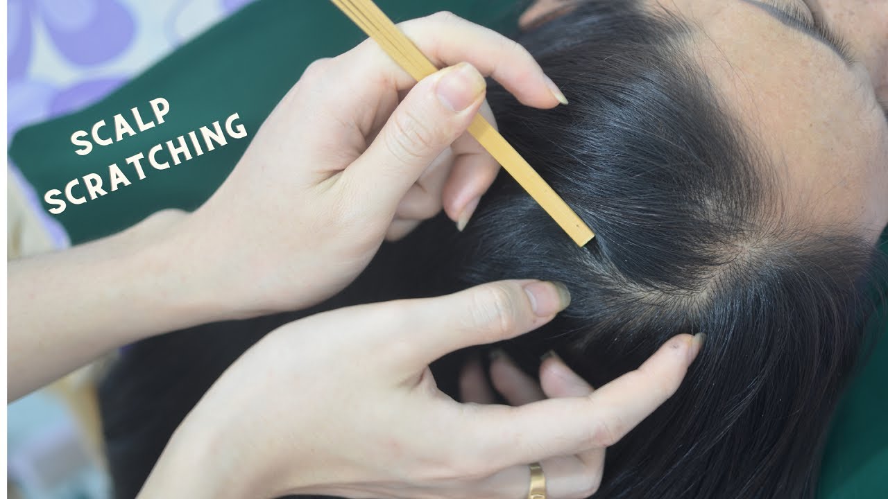 ASMR Hair Parting With Sticks, Hair Combing & Scalp Scratching Sounds ...