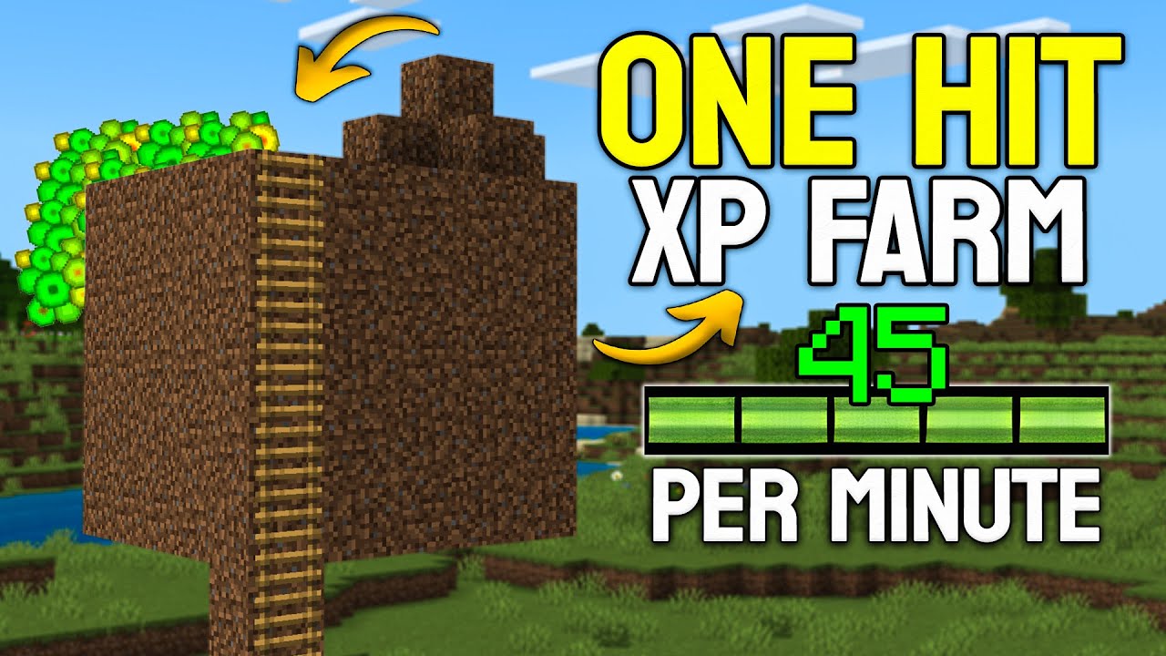 Easy XP Farm in Minecraft Bedrock 1.21 (NO Trident and No Redstone ...