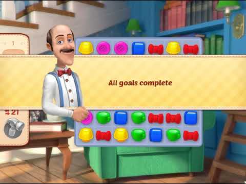 Homescapes Level 1 - No Boosters (by match3news.com) - YouTube