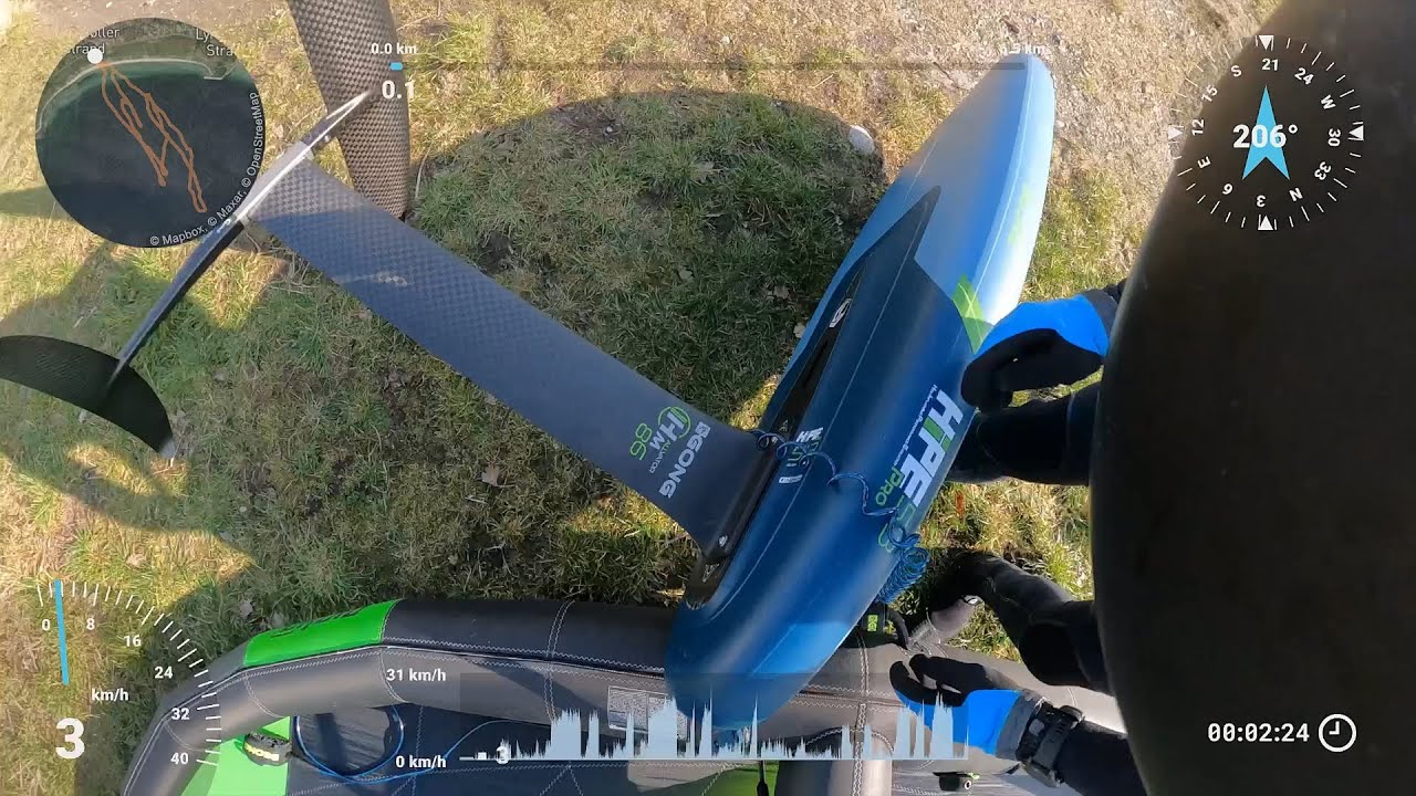 21th Wingfoil session at Femmøller (Gong Hipe Pro 5'3 + Curve H XXL ...