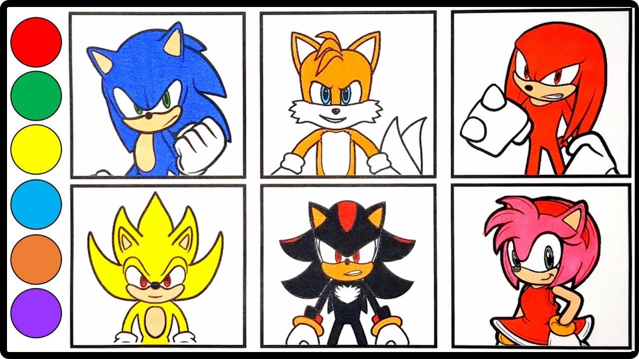 Coloring SONIC the Hedgehog | Colouring Pages Sonic Characters | # ...