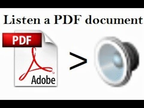How to Listen a PDF Document - YouTube