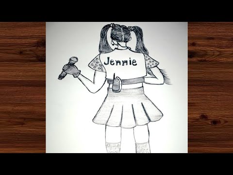 BLACKPINK Jennie Drawing Easy For Beginners || How To Draw Jennie ...