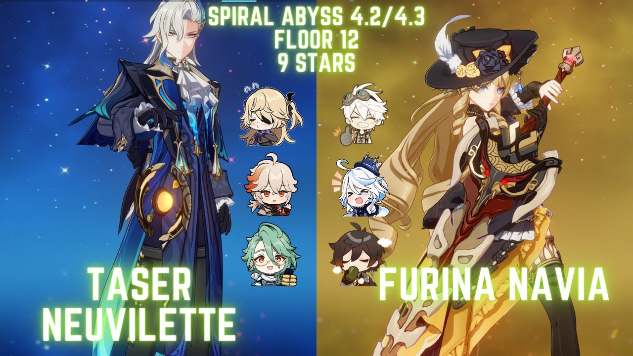 Neuvillette and Navia - Genshin Impact 4.2/4.3 - Spiral Abyss Floor 12 ...