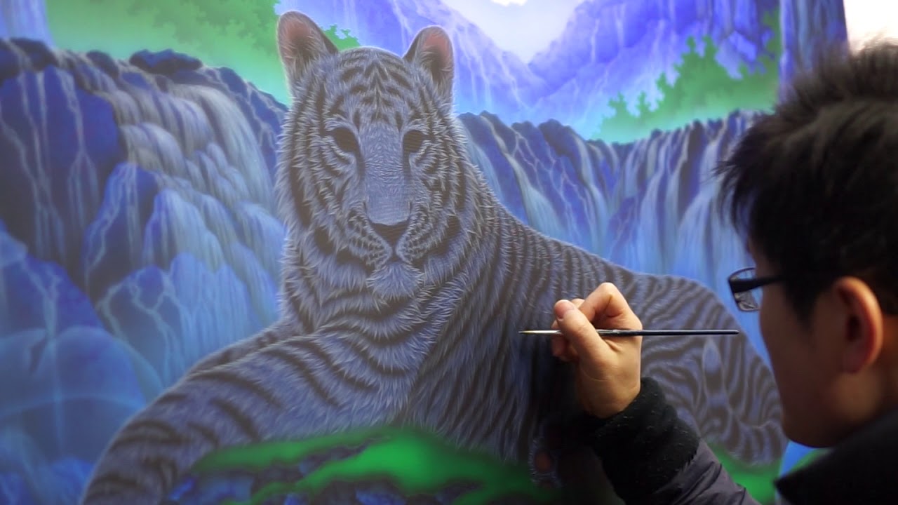 The Art of Kentaro Nishino - White Tiger 西野健太郎 - YouTube