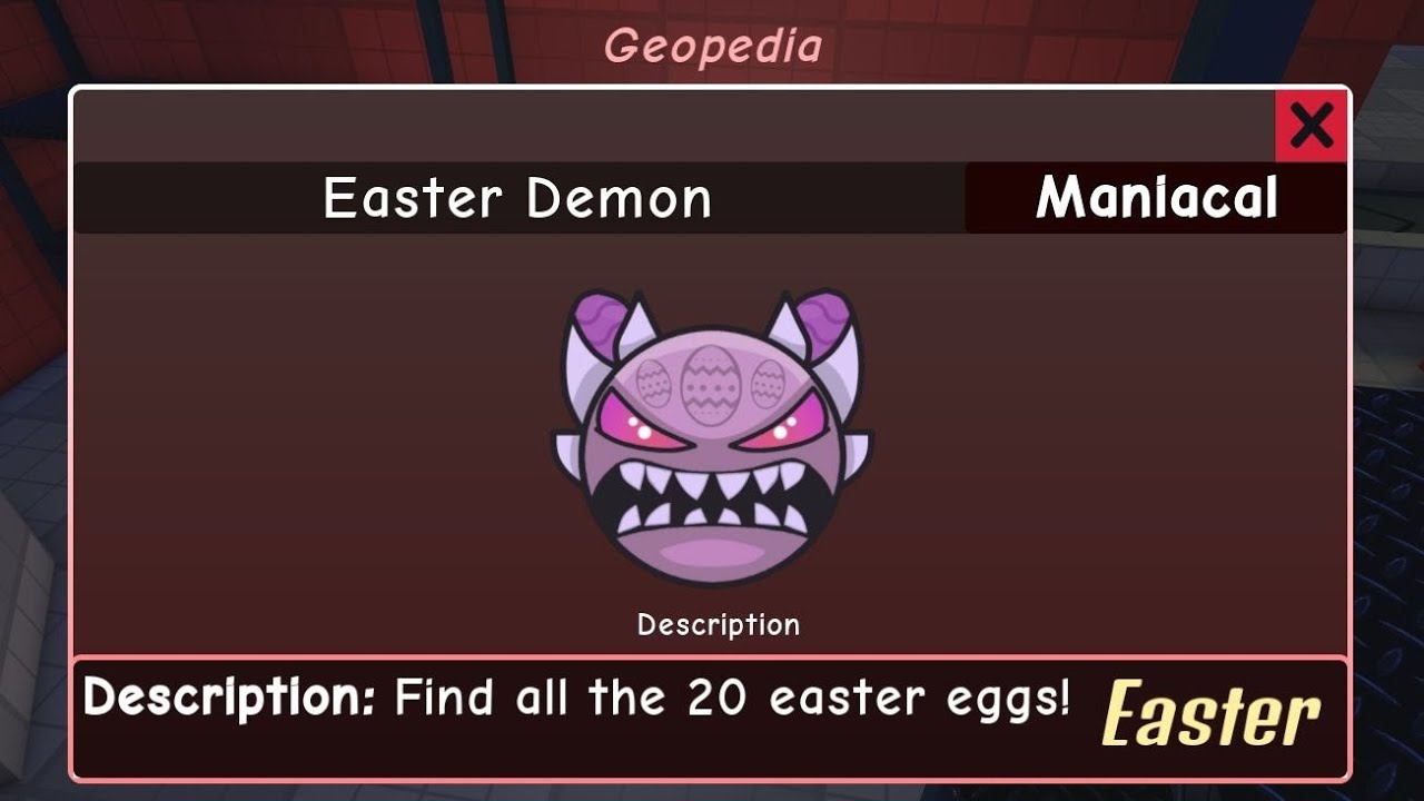 How to get EASTER DEMON in FIND THE GEOMETRY DASH Difficulties Roblox ...