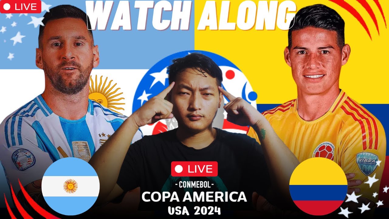 Argentina VS Colombia | COPA AMERICA 2024 FINAL | Live Watch Along ...