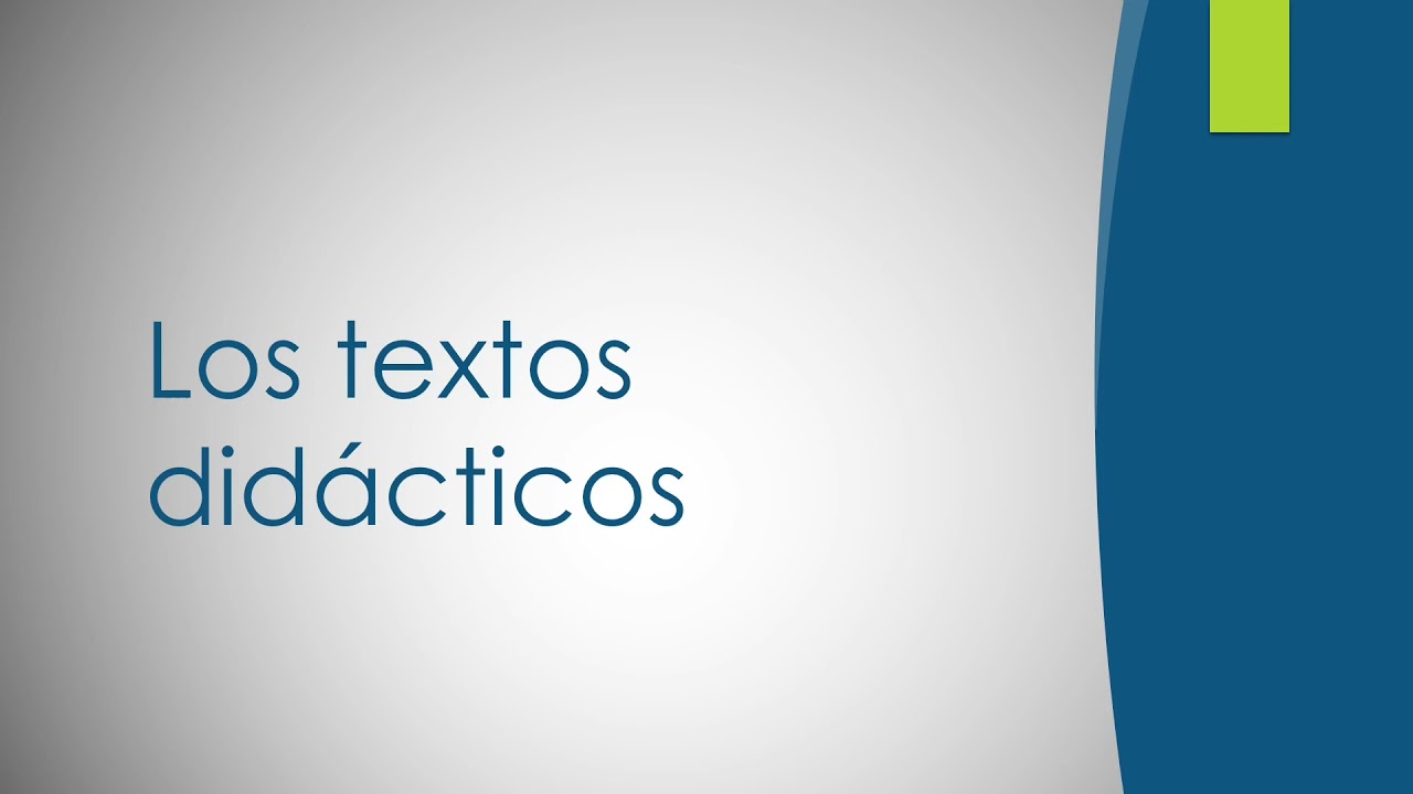 Los textos didácticos - YouTube