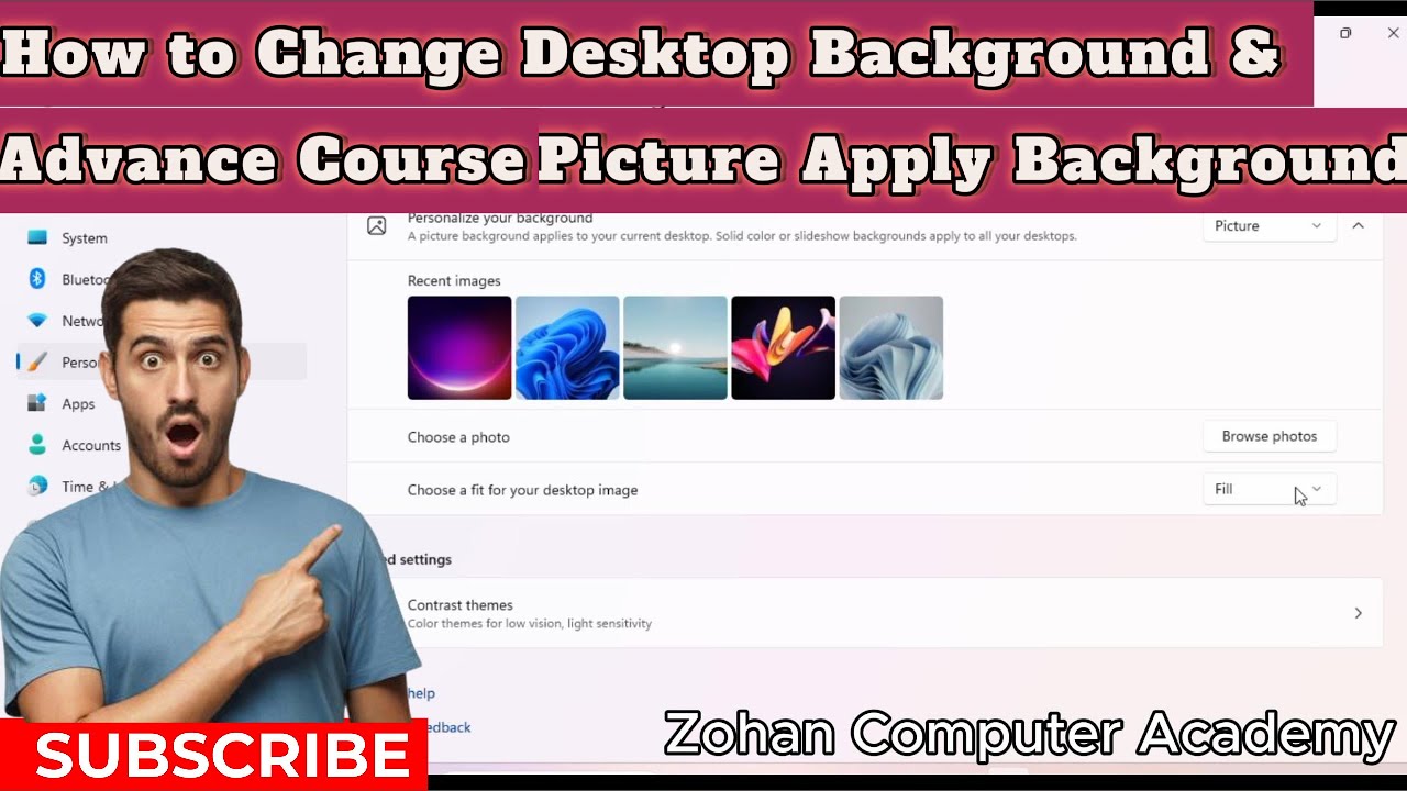 How to use Background Change zohan computer academy - YouTube