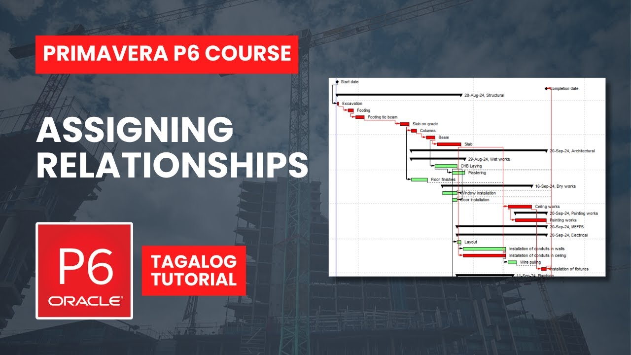Primavera P6 Training Ep9: Assign Relationships in Primavera P6 - YouTube