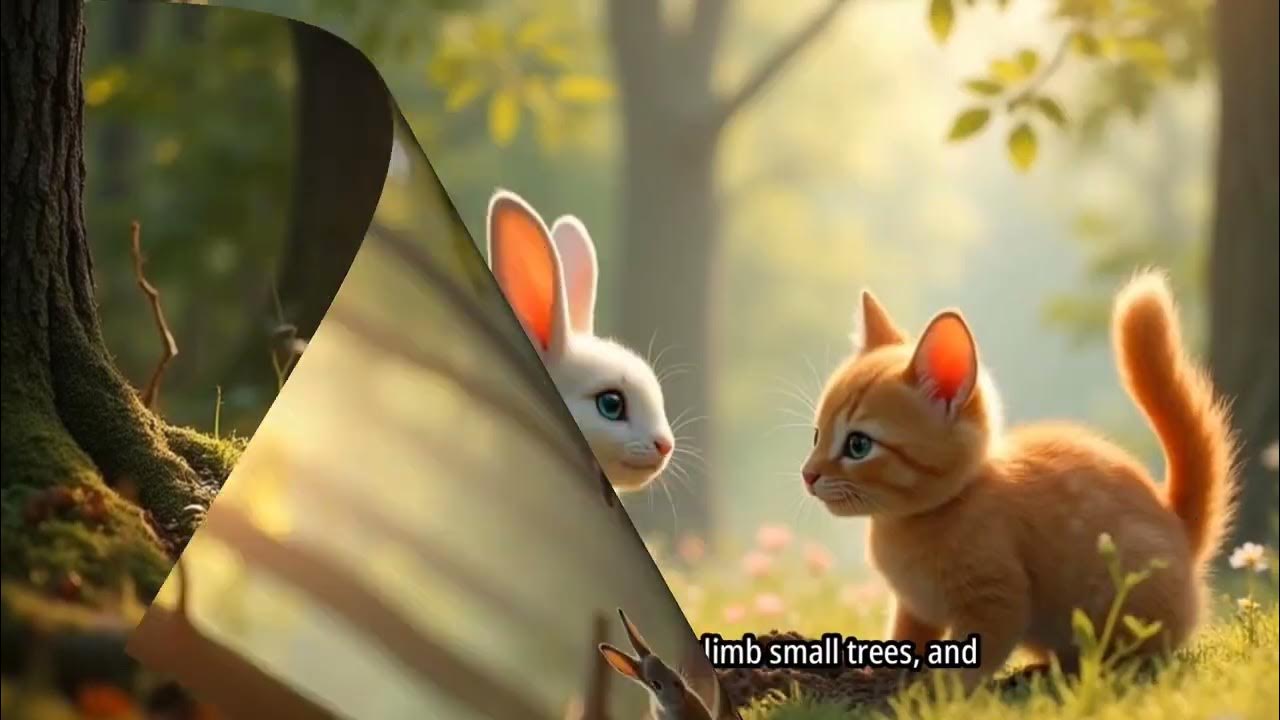 Cat and Rabbit Friendship | Animation video | Rabbit jurney | Orange ...
