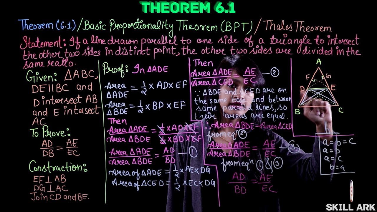 Ch 6 Basic Proportionality Theorem Bpt 61 And 62 Ncert Maths 6102