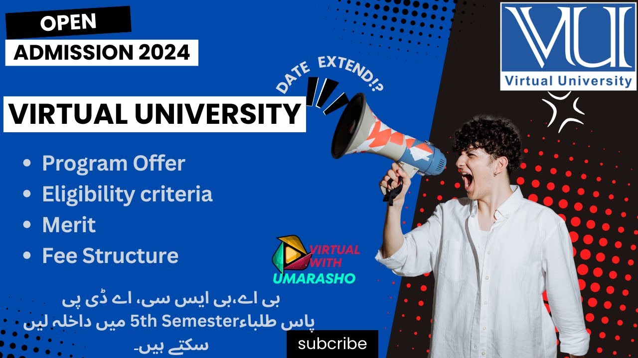 Admission Open In VU fall 2024 Program Offer Eligibility | Merit |Fee ...