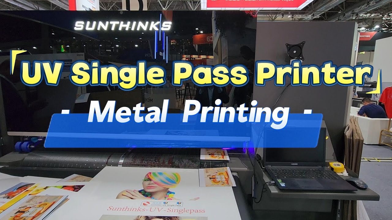 Sunthinks SU805 UV Single Pass Printer For Metal Printing - YouTube