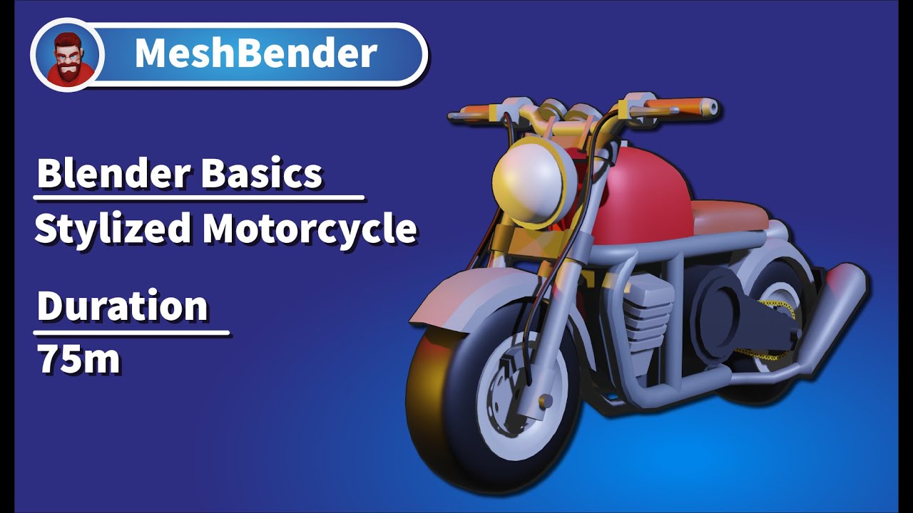 Blender Basics: Modelling Stylized Motorcycle - YouTube