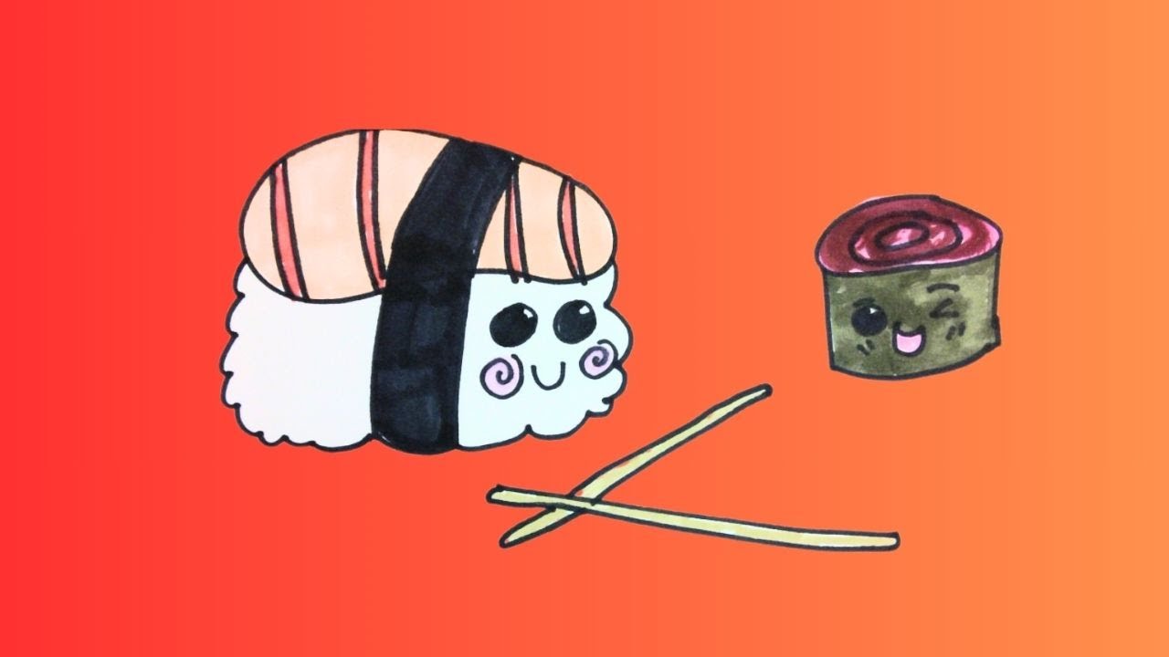 How to Draw Cute Sushi 🍣 | Easy Step-by-Step Drawing Tutorial - YouTube