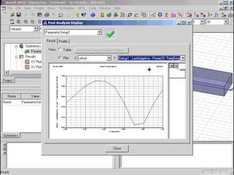 HFSS Tutorial: Getting Started with Optimetrics - YouTube