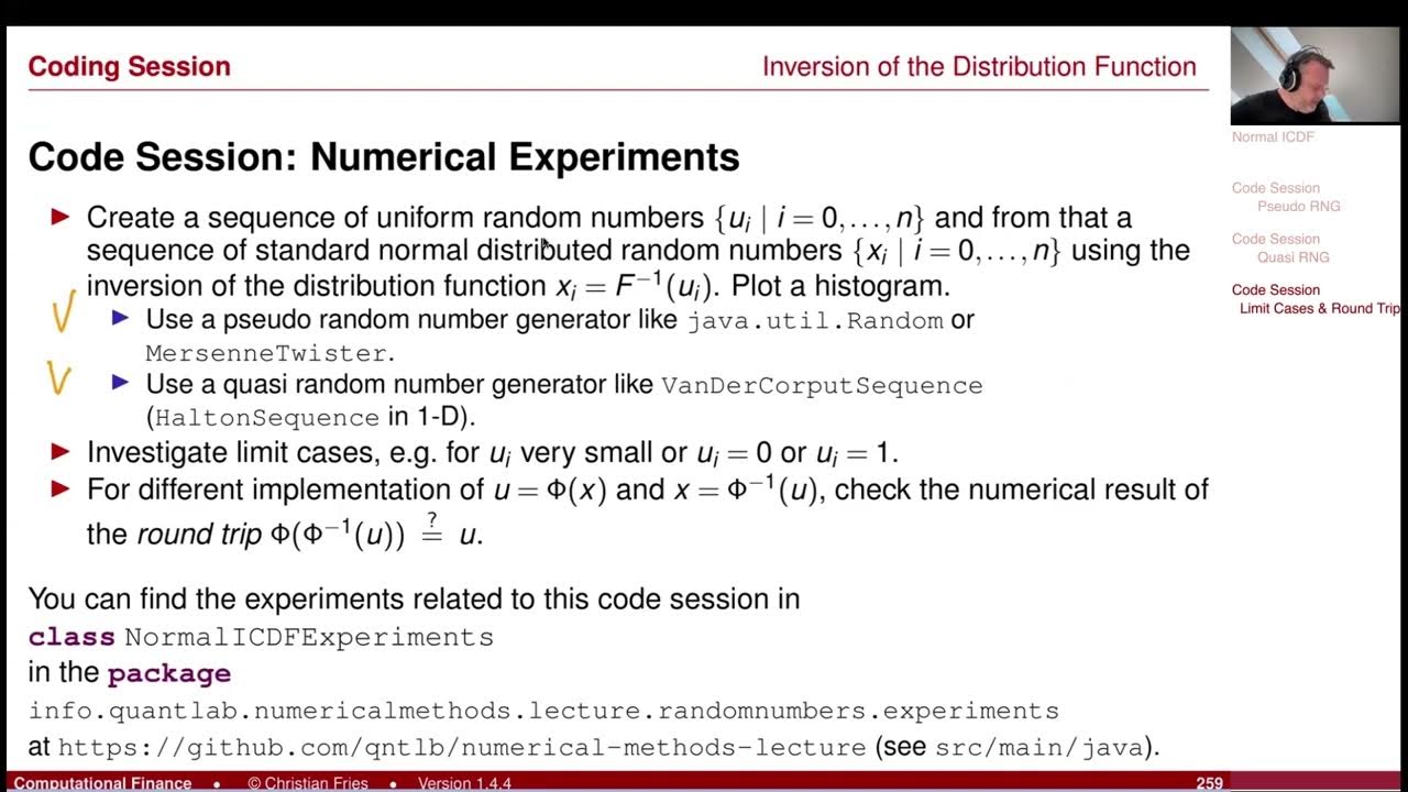 Lecture 2024-1 (20): Numerical Methods: Random Number Gen. (8): Other Distributions (2): Normal ...