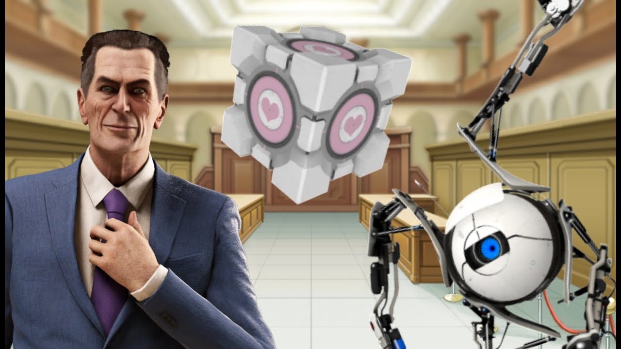 Doug Rattmann V Gman In: The Companion Cube - YouTube