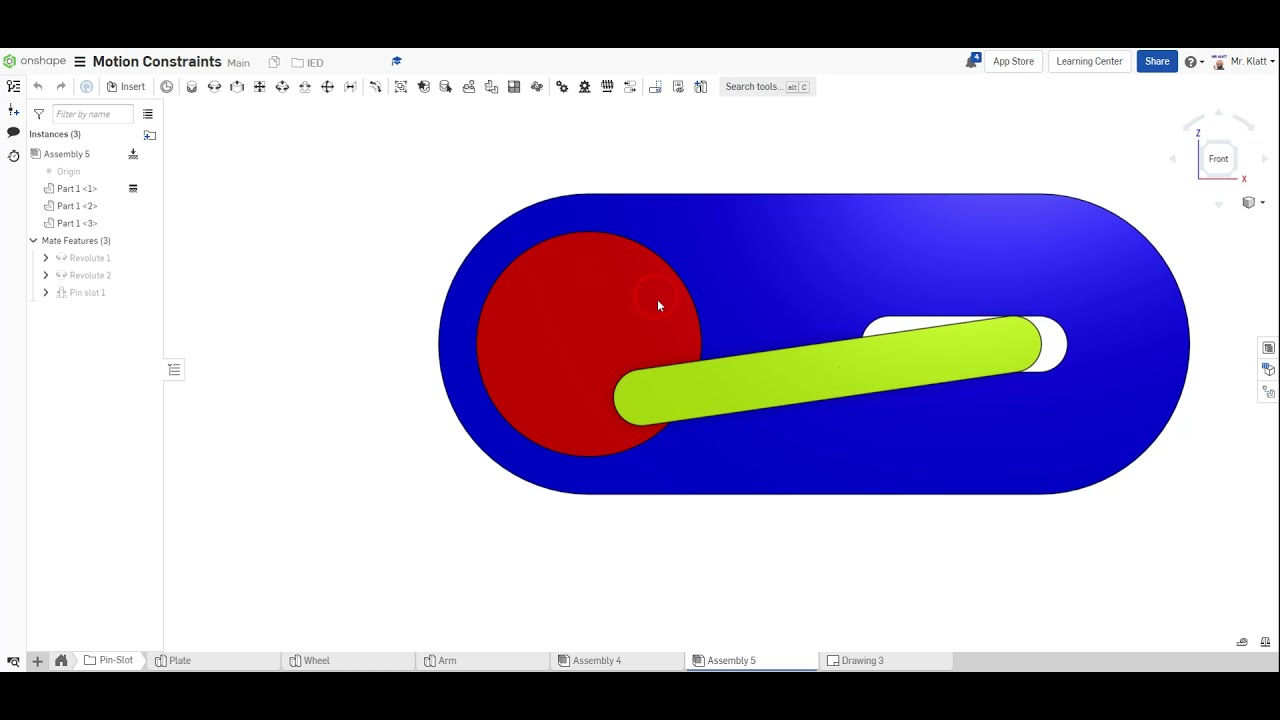 Pin-Slot Mate in Onshape - YouTube