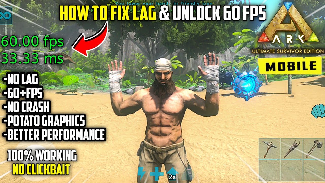 How To Fix Lag & Unlock 60 FPS In Ark Ultimate Mobile Edition!! 100% Working (No Clickbait ...