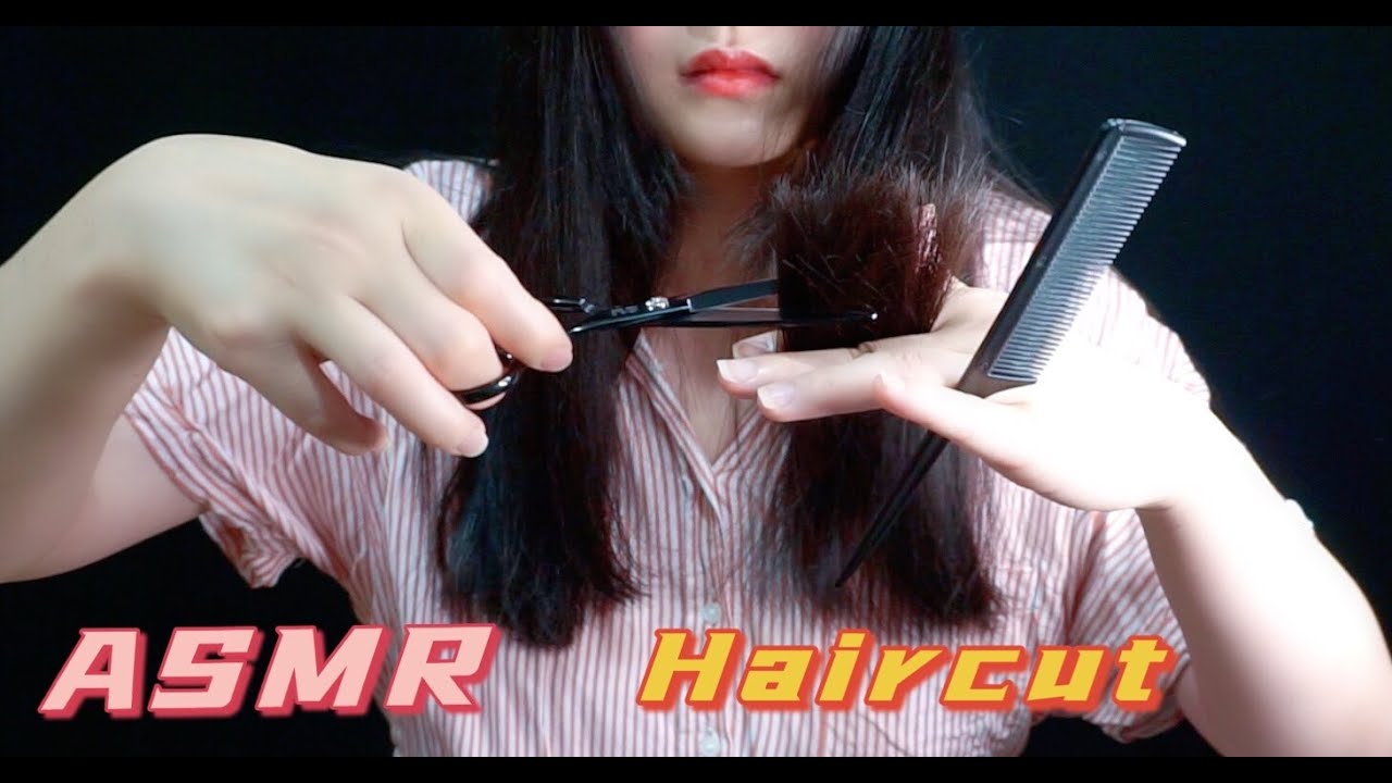 ASMR Cutting My Own Hair (No Talking) Relaxing Scissors Sound - YouTube