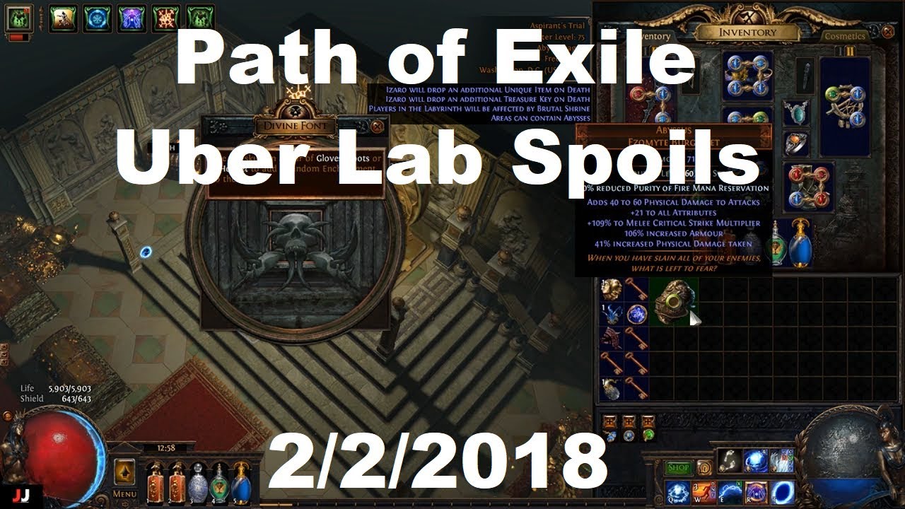 Path of Exile Uber Lab Loots February 2nd/2018 - YouTube