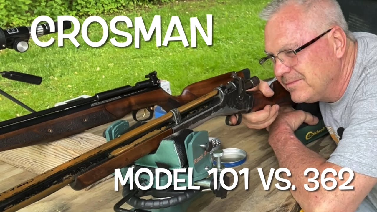 Crosman model 101 vs 362 anniversary edition 25 yard open sights - YouTube