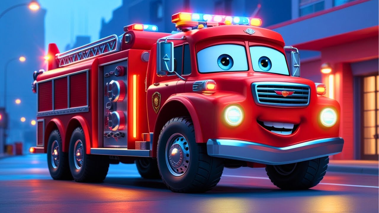 Wheels on the Fire Truck 🚒🔥 | Fun Nursery Rhyme & Firefighter Song for ...