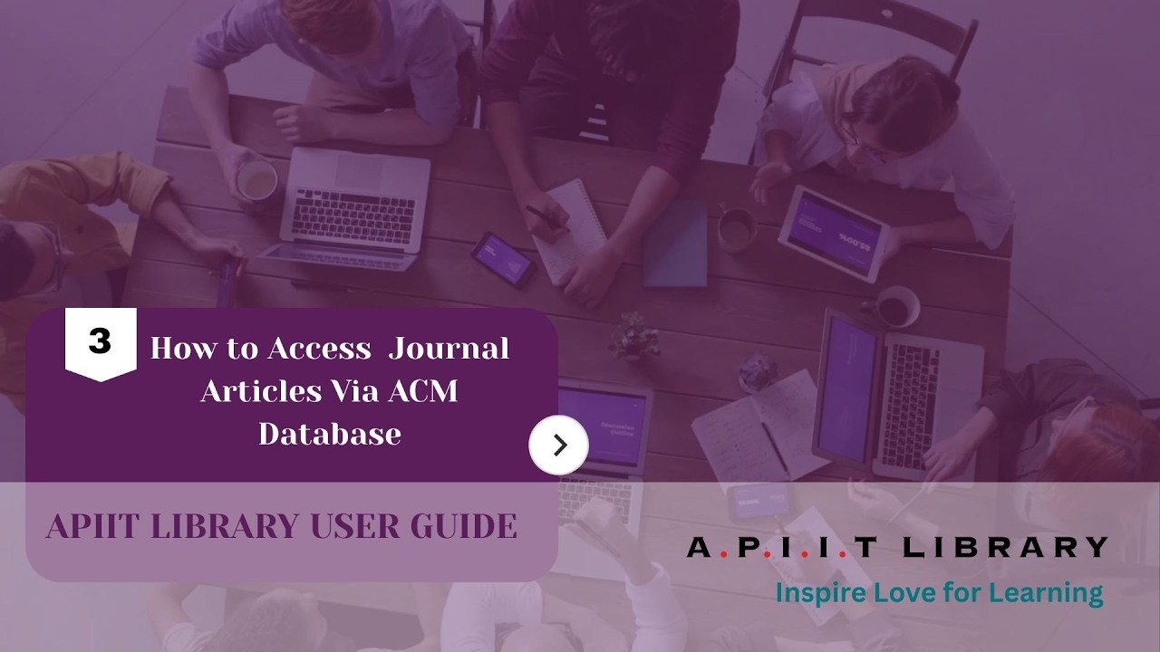 How to Access Journal Articles Via ACM Digital Library - YouTube