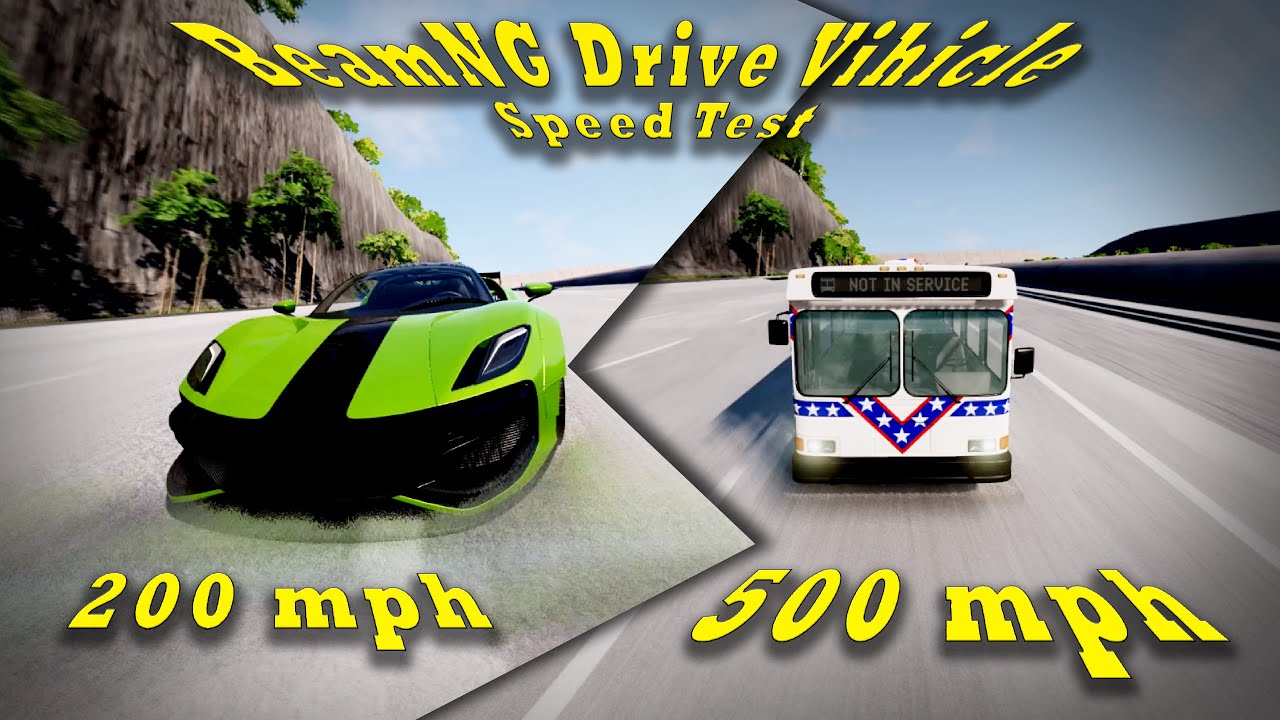 Speed Test Of Beam NG Vehicle | part 01 - YouTube