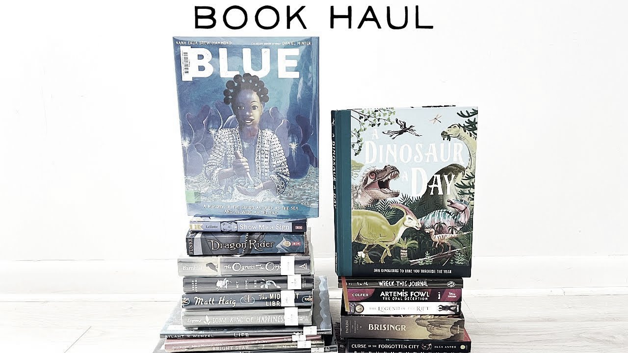 BOOK HAUL :: 10th Birthday Books + Library Book Haul Flip Through - YouTube