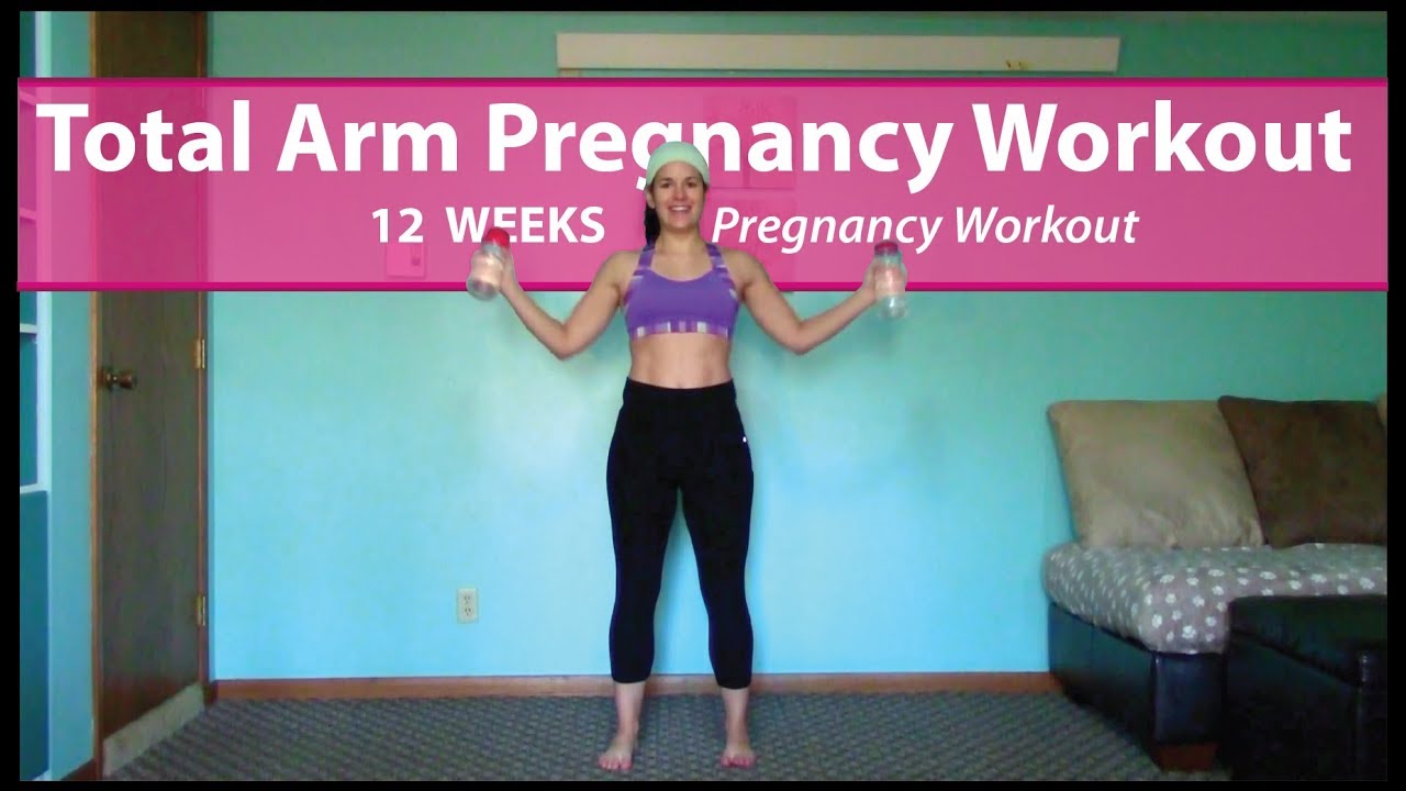 15-Minute TOTAL ARM Pregnancy Workout with Weights (12 WEEKS) - YouTube