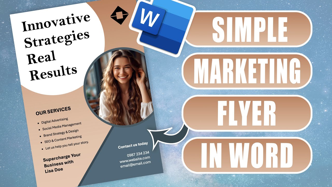 How to design a Flyer in Microsoft Word | Step-by-Step Tutorial - YouTube