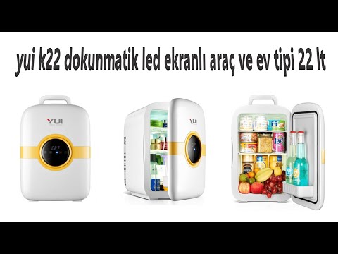 Yui K22 Dokunmatik 22 lt Led Ekranlı Mini Oto Buzdolabı - Araç ve Ev Tipi Taşınabilir Mini buzdolabı
