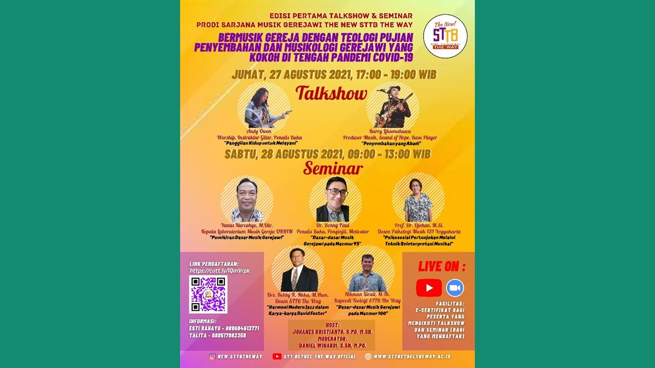 TALKSHOW PRODI MUSIK GEREJAWI STTB THE WAY | ANDY OWEN & BARRY ...