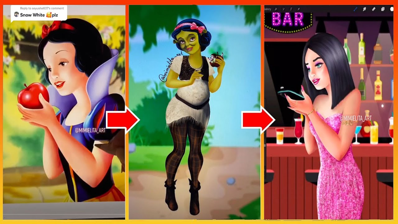 Disney Snow White Disney As Share - Glowup Tiktok Cartoon Characters ...