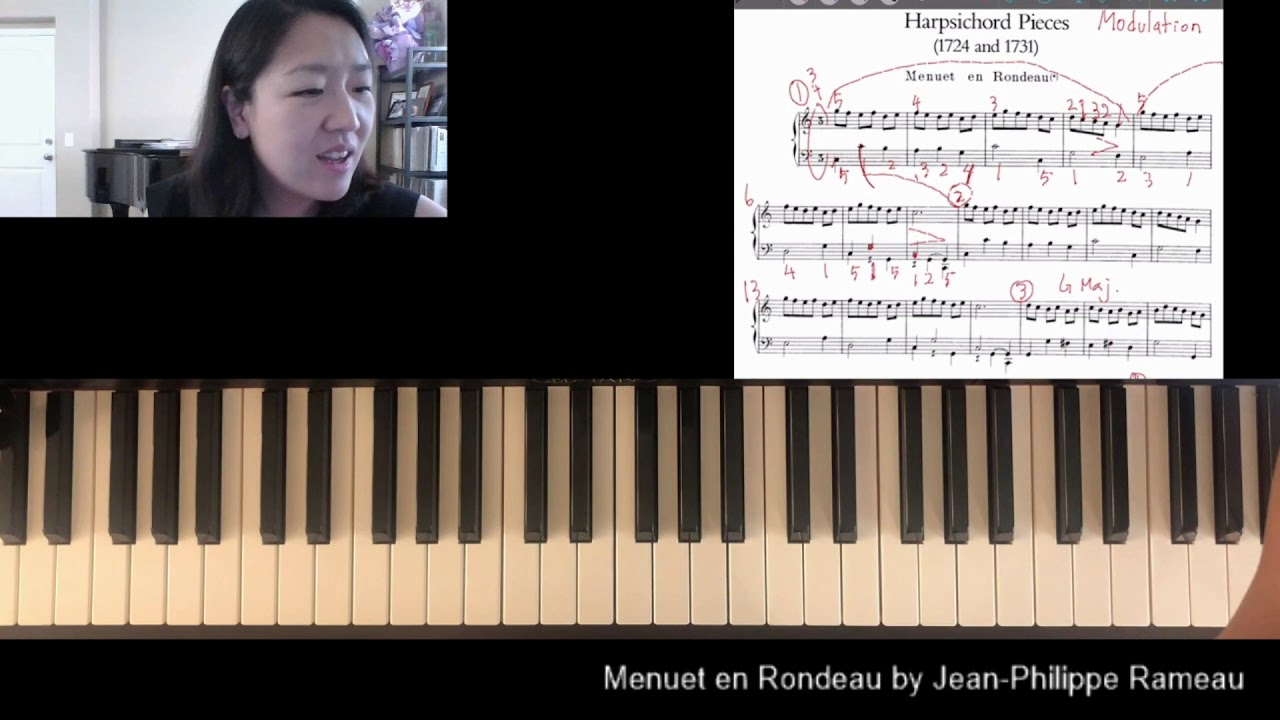 Rameau Menuet en Rondeau Performance Tutorial - YouTube