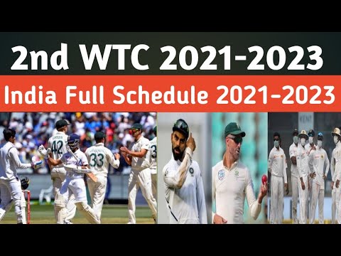 2nd WTC Schedule of India | WTC 2021-2023 | India Schedule of 2nd WTC ...