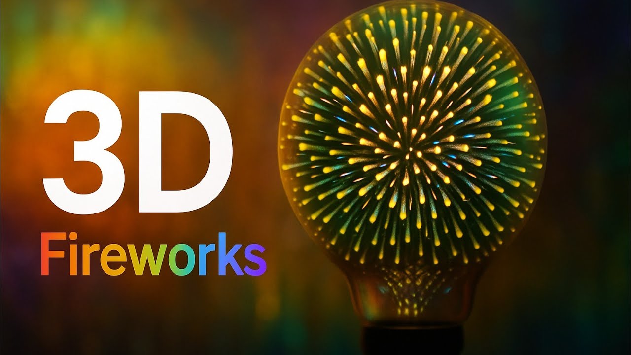 ⭕ E27 - 3D Fireworks LED Light 🌟 - YouTube