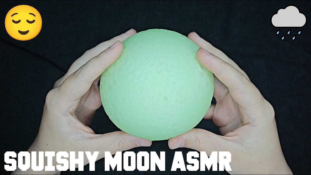 Relaxing ASMR Squishy Gel Foam Moon Stress Ball - Squeezing Tapping ...
