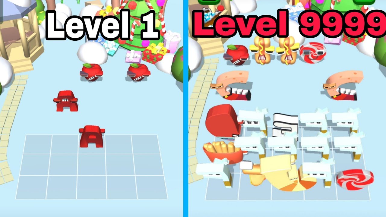 Max Level in Merge Alphabet Food Battle Game ! - YouTube