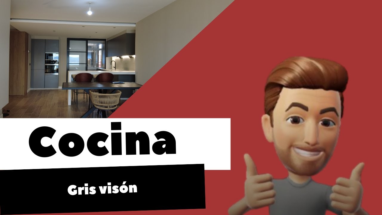 Muebles de cocina Santos en color Gris visón y gola negra. - YouTube