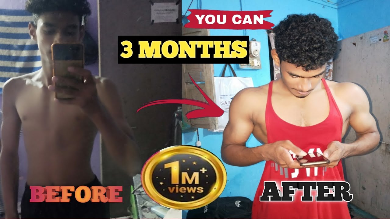 MY LAST 3 MONTHS NATURAL BODY TRANSFORMATION || Skinny to Muscular ...